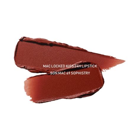 Review Son Mac 69 Sophistry Màu Đỏ Nâu Locked Kiss 24h Lipstick