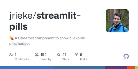 GitHub Jrieke Streamlit Pills A Streamlit Component To Show