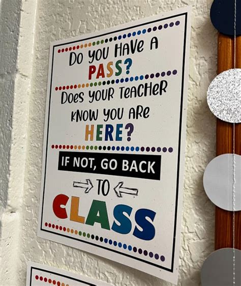 Do You Have A Pass Clinic Sign For School Nurse School Health Wall