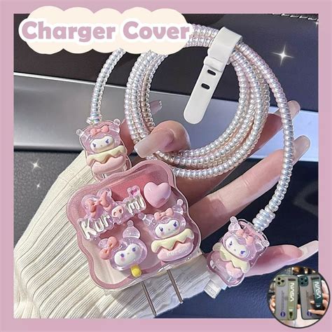 Nc Cartoon Kuromi Charger Protector Cover For Apple Charger 1820w