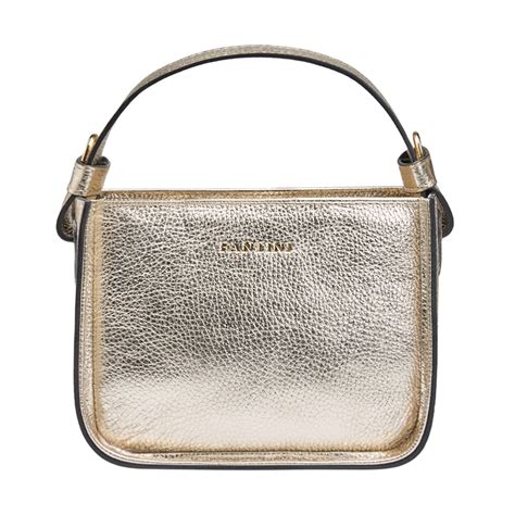 Gold Leather Handbag For Women Fantini Pelletteria