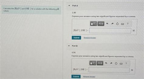Solved Calculate The H3O And OH For A Solution With Chegg Com
