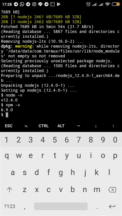 installation node js and express generator di termux android by fachru dahri medium