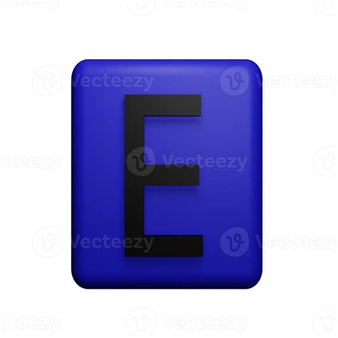 Letter E 3d Icon 22786311 Png