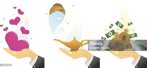 3 Whishes 램프의 요정 지니에 대한 스톡 벡터 아트 및 기타 이미지 램프의 요정 지니 0명 3가지 개체 Istock