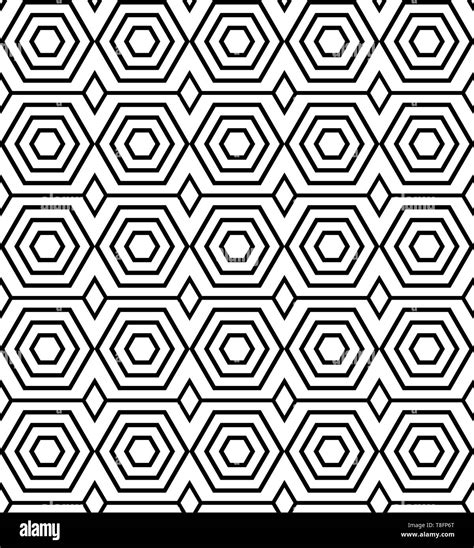 Vector Hexagon Seamless Pattern Modern Stylish Texture With Trellis Repeating Geometric