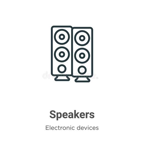 Speakers Outline Vector Icon Thin Line Black Speakers Icon Flat Vector Simple Element