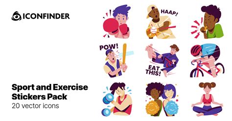 Sport And Exercise Stickers Pack Stickers By Lupislegi Stickers Packs