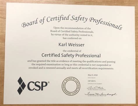 Just Received My Official Csp Certificate Karl Weisser Csp Cpcu