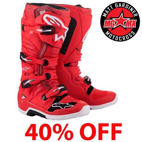 Alpinestars Tech 7 Motocross Boots Red Matt Gardiner Mx