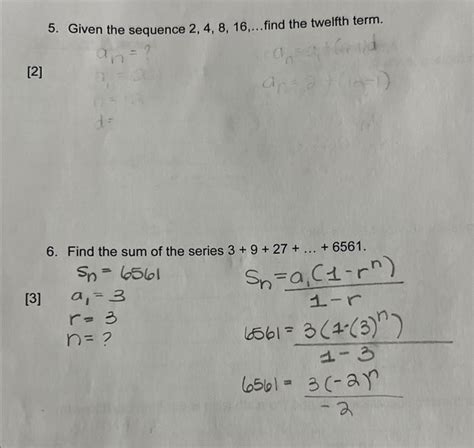 Solved 5 Given The Sequence 24816 Find The Twelfth
