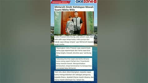 Mintarsih Sindir Indra Priawan Viral Artist Mintarsih Indrapriawan Nikitawilly Netizen