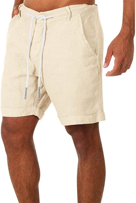 2023 Nieuwe Linnen Zomer Mens Katoen Fitness Zakken Casual Strand Bodybuilding Broek Shorts