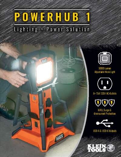 29610 Datasheet Klein Toolsrsquo 29610 Powerhub 1 Distributes