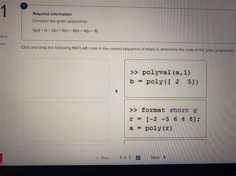 Solved 1 Required Information Consider The Given Polynomial