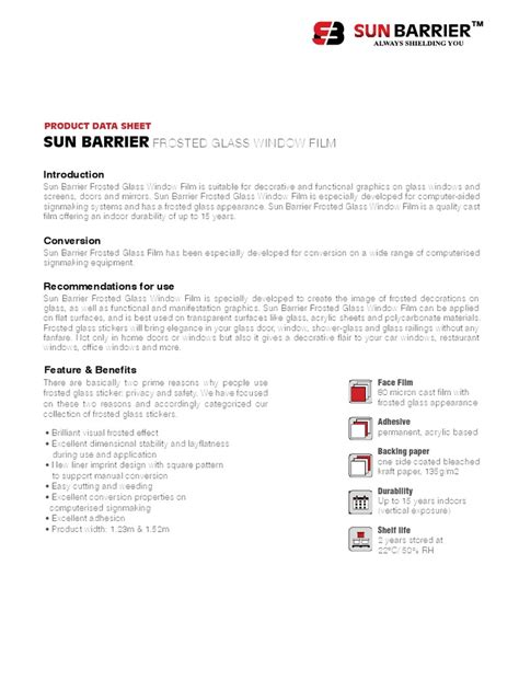 Frosted Product Data Sheet Pdf Glasses Polymethyl Methacrylate