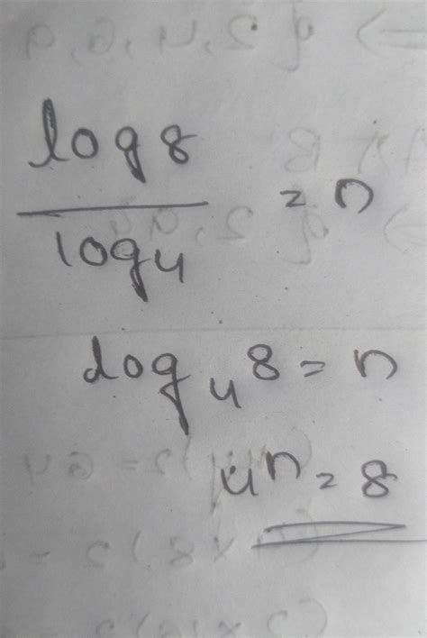 exponential form of log8 log4 n