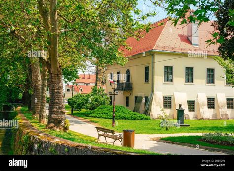 The Old Historical Architecture And City Park In Samobor Croatia Stock