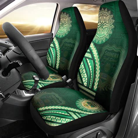 Saineha High School Car Seat Cover Ngatu And Polynesian Pattern Lt03