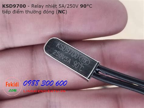 Relay nhiệt KSD9700 5A 250V 90°C, tiếp điểm thường đóng NC - FUKIDI