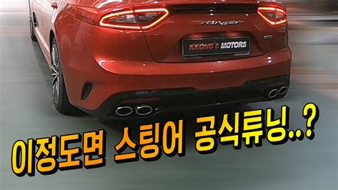 스팅어 공식 옵션으로 꽁스 배기 넣어주세요 Youtube