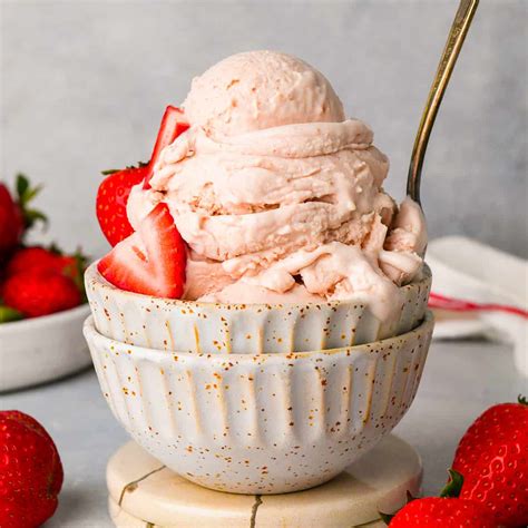 Strawberries And Ice Cream