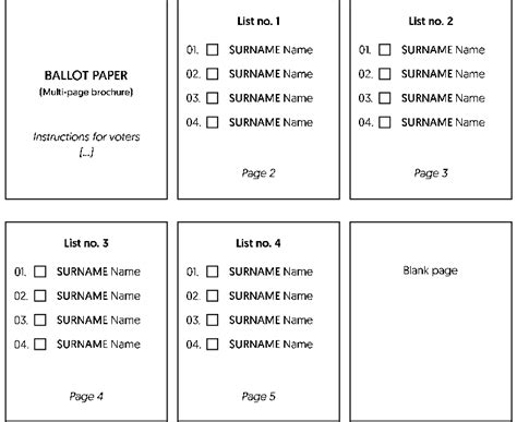 Free Ballot Template Word