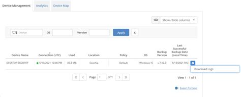Cloud Backup Dashboard