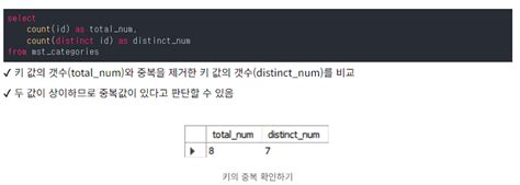 Sql 데이터 분석을 위한 Sql 데이터 정합성 검사