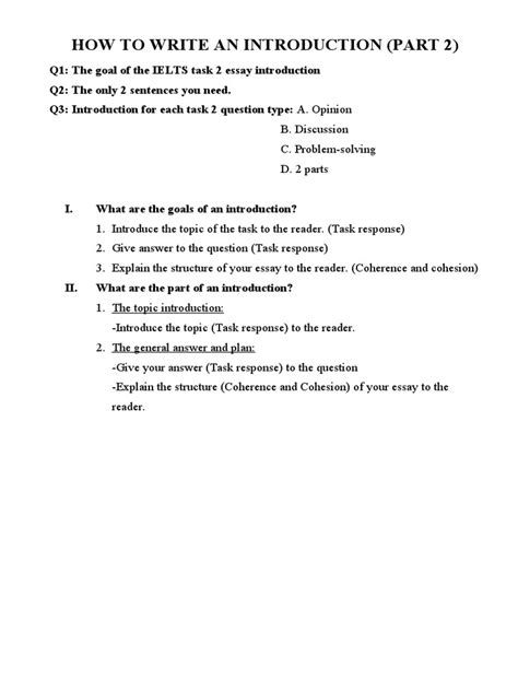 How To Write An Introduction Part 2 Pdf Science Cognition