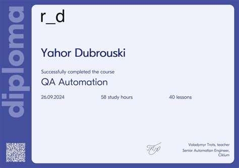 Im Excited To Share That Ive Earned A Qa Automation Certification From Robotdreams The