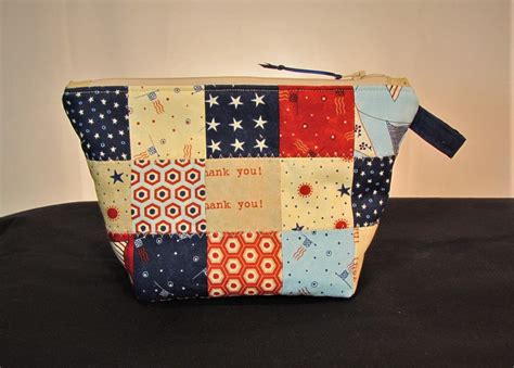 Patchwork Zipper Pouch Etsy
