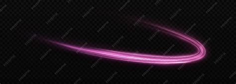 Efecto De Rastro De Brillo Onda Redonda Luminosa Con Efecto De Luz