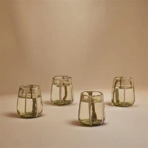 Olivia Short Green Olive Glass Thecreativegarland