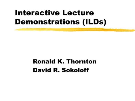 Ppt Interactive Lecture Demonstrations Ilds Powerpoint Presentation