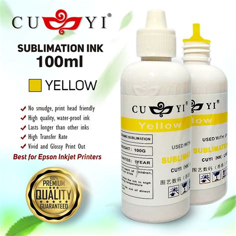 Cuyi Sublimation Ink For Ep Son Printer 100ml Cmyklclm Shopee