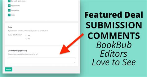 Types Of Submission Comments BookBub Editors Love To See