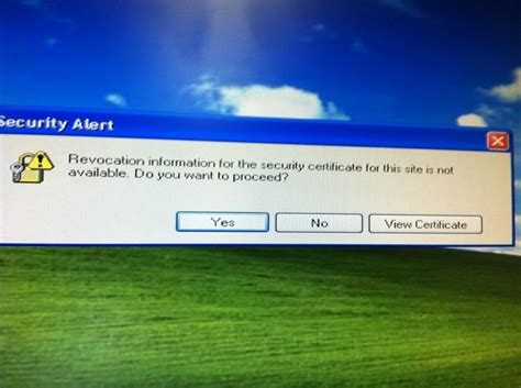 Security Alert Revocation Information For This Certificate Message Software And Applications