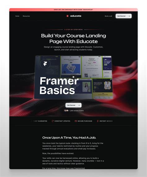 Educate Digital Course Landing Page Template Wize Templates