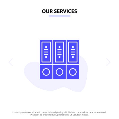 Our Services Files Archive Data Database Documents Folders Solid Glyph