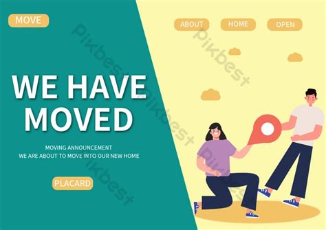 Relocation Announcement Blue Poster Template Psd Free Download Pikbest