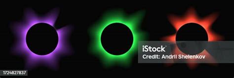 원 세트는 색상 그라데이션으로 조명 프레임을 비춥니다 0명에 대한 스톡 벡터 아트 및 기타 이미지 0명 3차원 형태 개체 그룹 Istock