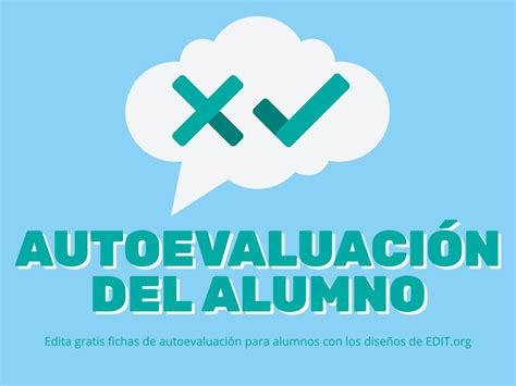 Fichas De Autoevaluación Del Alumno Editables Online