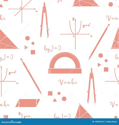 Mathematical Scientific Vector Seamless Pattern Stock Vector Illustration Of Parabola Science