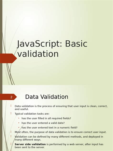 Unit3 Js Form Validation Pdf