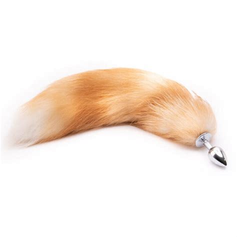 Orange Metal Cat Tail Butt Plug 16 Banana Cleaner