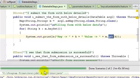How To Use The Datatable In Cucumber Youtube