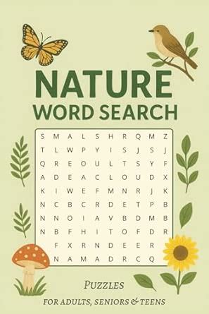 Nature Word Search Puzzle Book Word Searches With Easy To Read Print