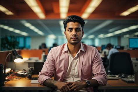 Premium Photo Photo Portrait Of Male Programmer In Office Premium Photo Photo Portrait Of Male Programmer In Office
