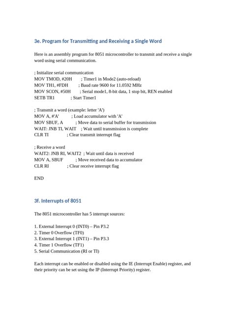 8051 serial communication and interrupts pdf